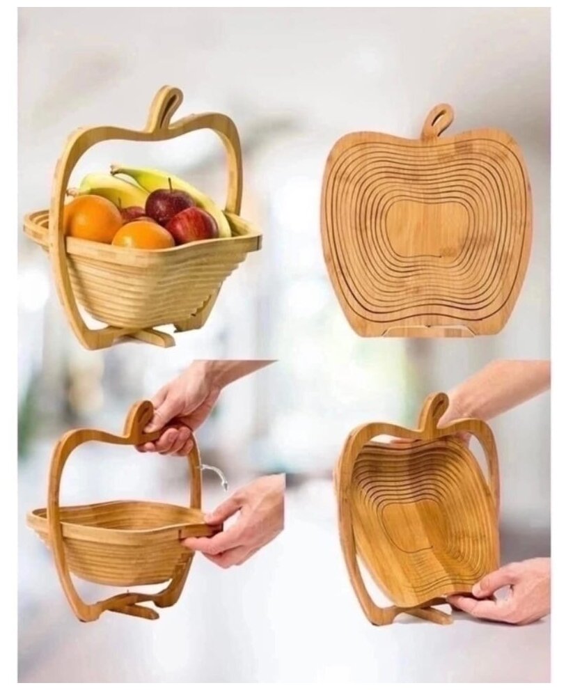 Складная корзина в форме яблока