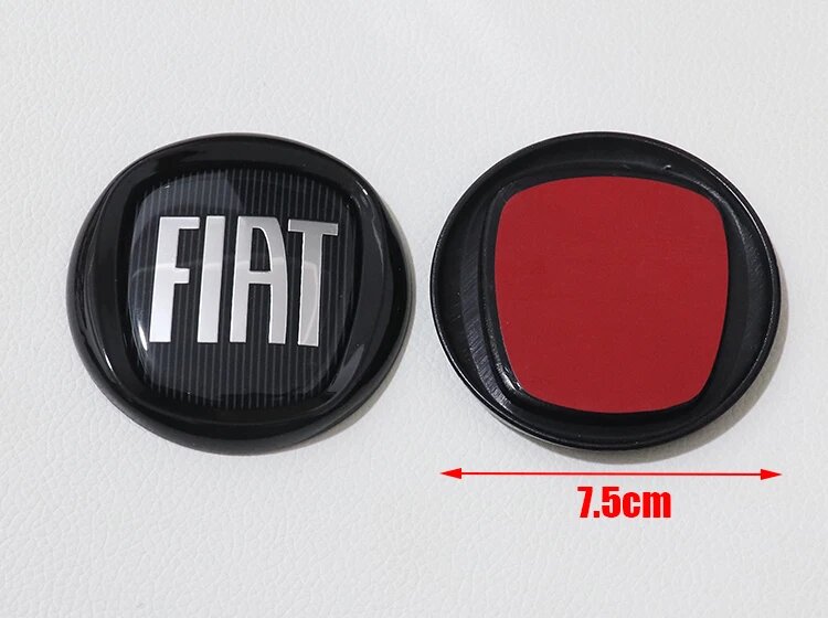 Эмблема FIAT, 7.5 Full black, ABS, 7.5 см, стайлинг