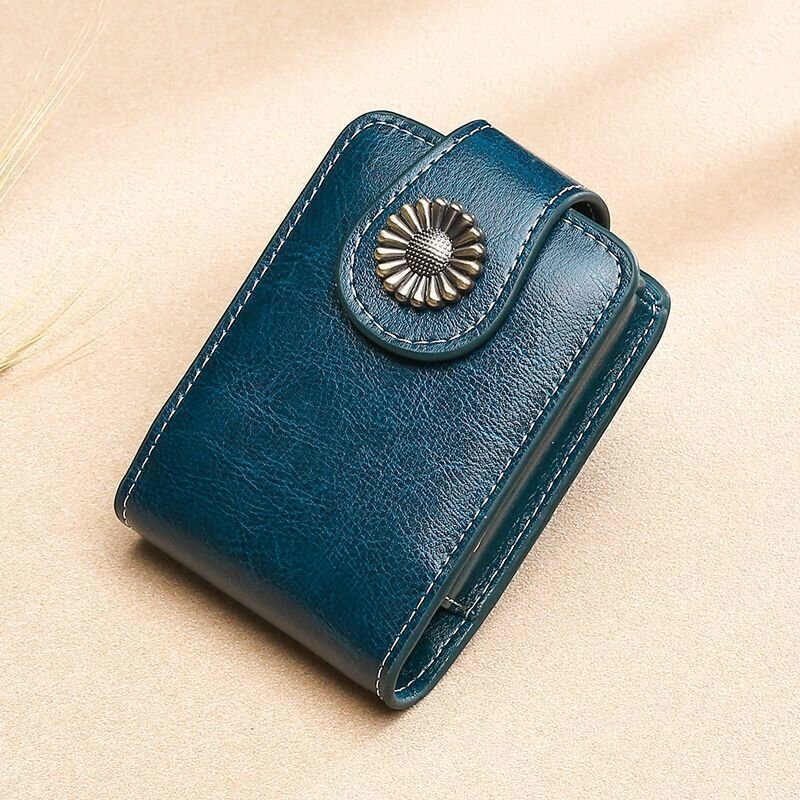 Косметичка, футляр для хранения помады, чехол для помады с дизайном подсолнуха, стильное зеркало, портативный мини-футляр для помады.