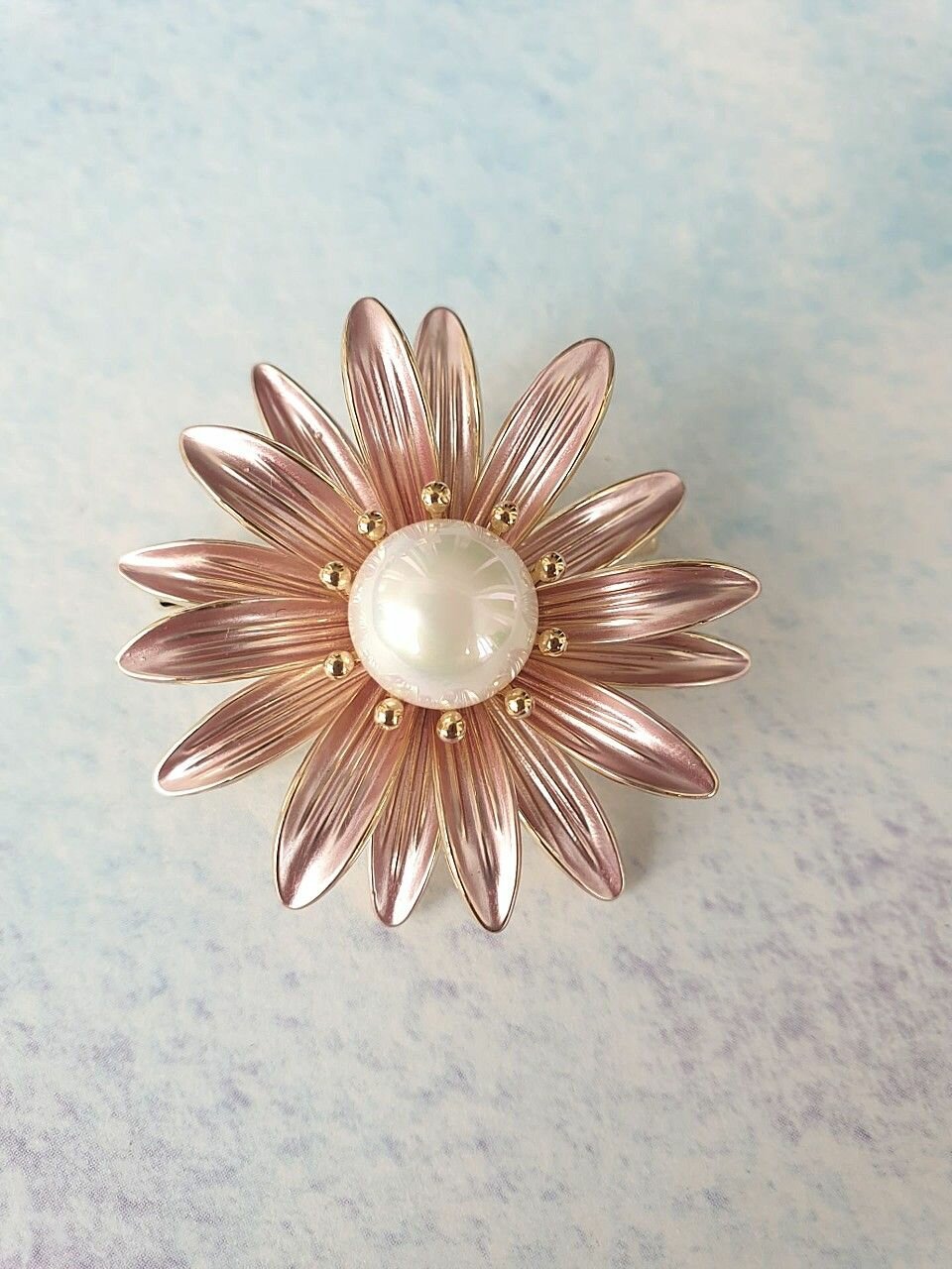 Брошь, жемчуг культивированный