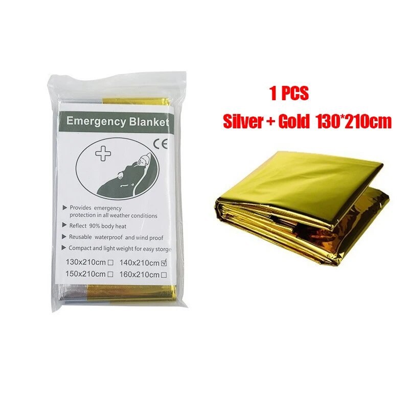 Термоодеяло аварийное Silver Gold 130*210см