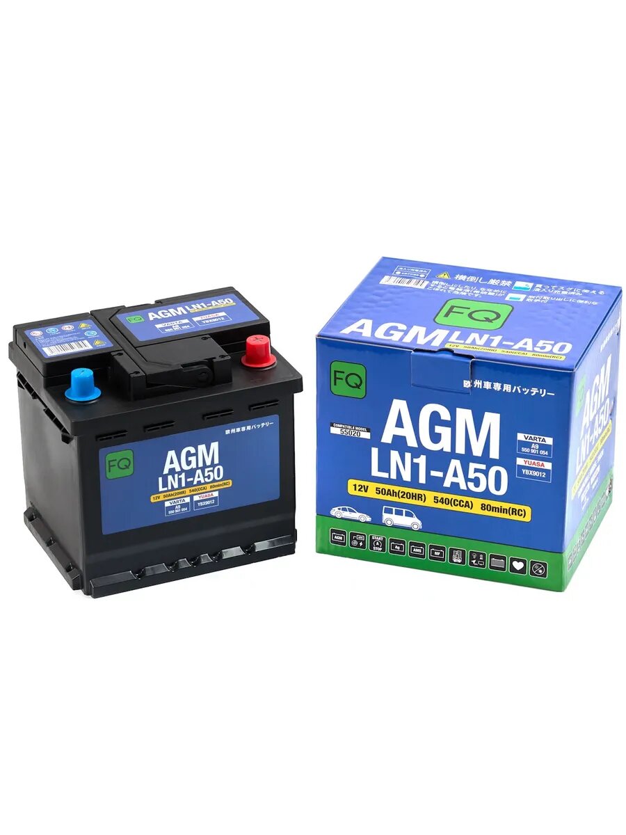 Аккумулятор FQ AGM LN1-A50 12V 50Ач обр. пол.