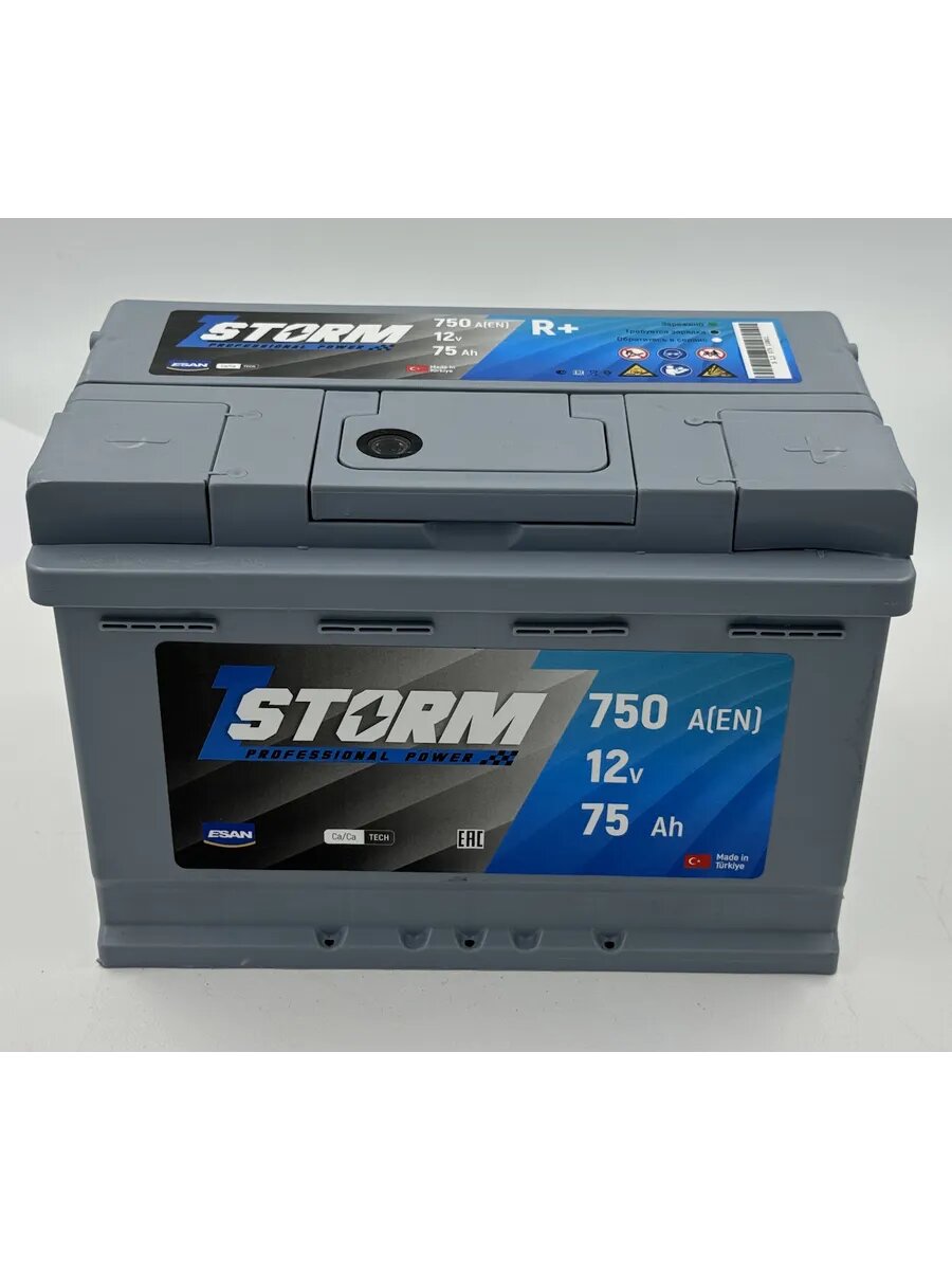 Аккумулятор STORM 75R 12V 75Ач 750А 276x175x190 обр. пол.
