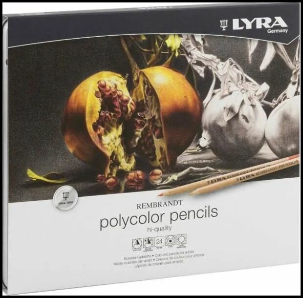 LYRA REMBRANDT AQUARELL карандаши акварельные художественные, подарочный набор 24 цветов в металлическом пенале