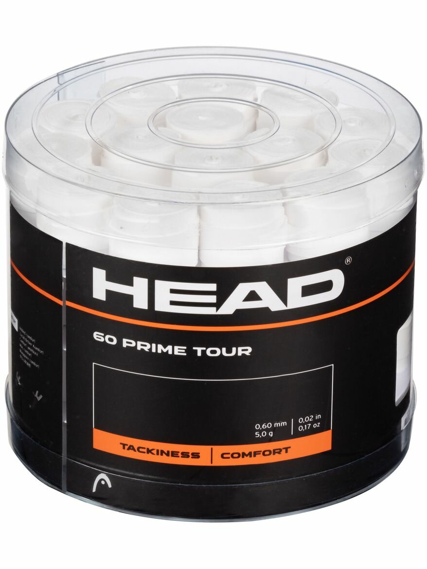 Овергрипы намотка для ракетки Head Prime Tour 60 pcs Pack (Overgrip) WH Унисекс