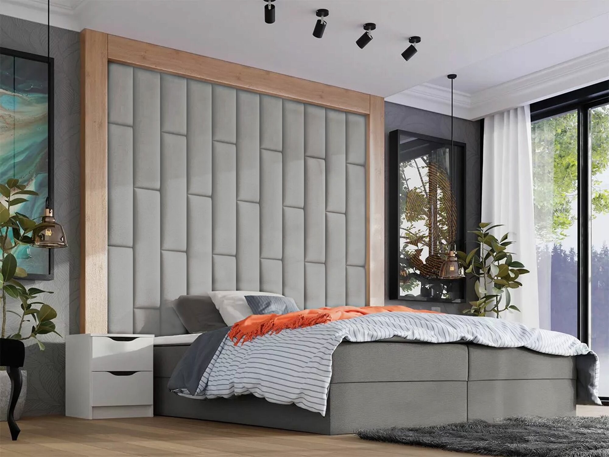 Мягкие панели; Стеновая панель; Изголовье для кровати 20х40см, 2 шт в комплекте