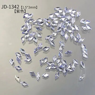 Циркониевые ромбы для маникюра, Color: JD-1342 Purple