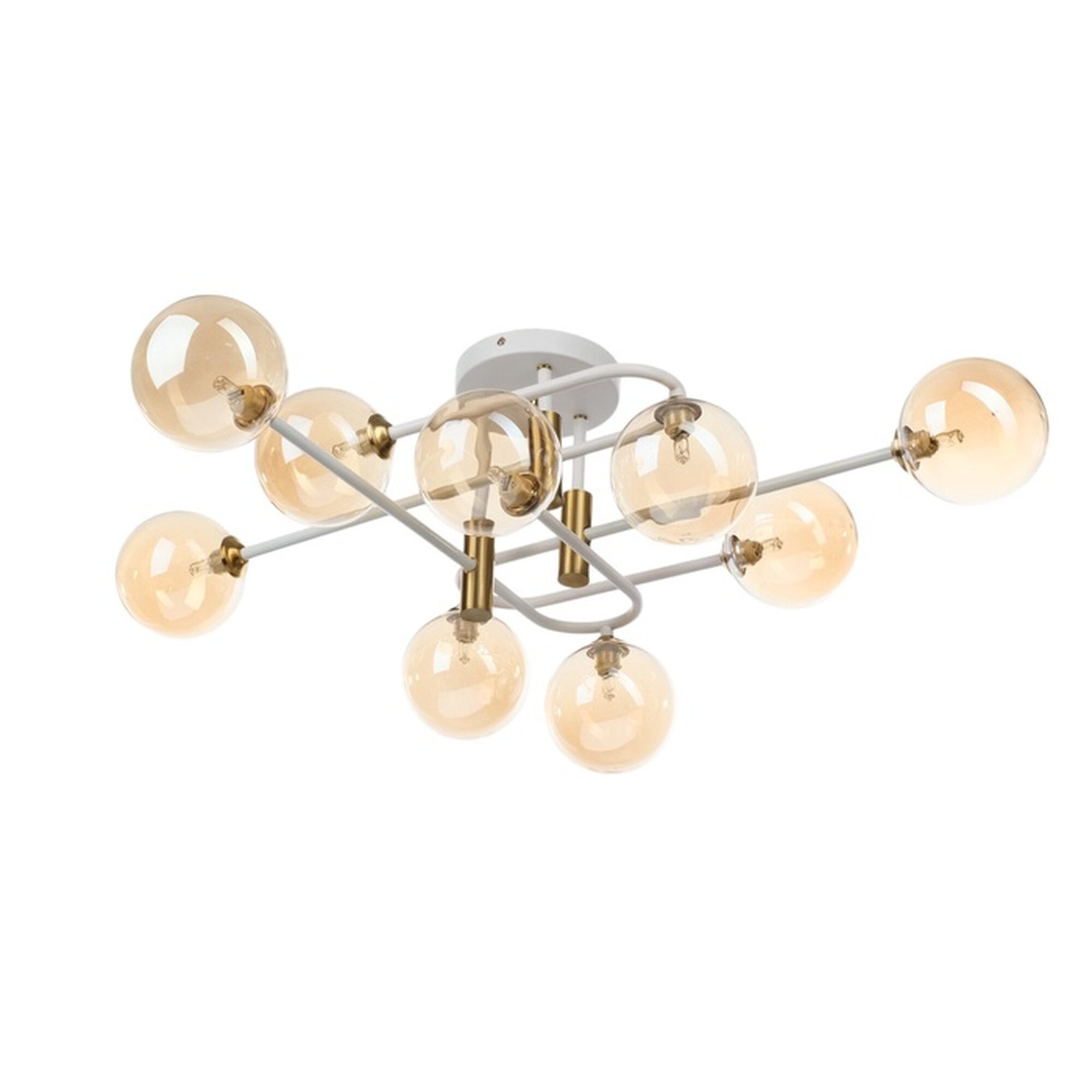 Люстра BayerLux «Сайрус», 9 ламп, G9, 45Вт, IP20, бело-золотая