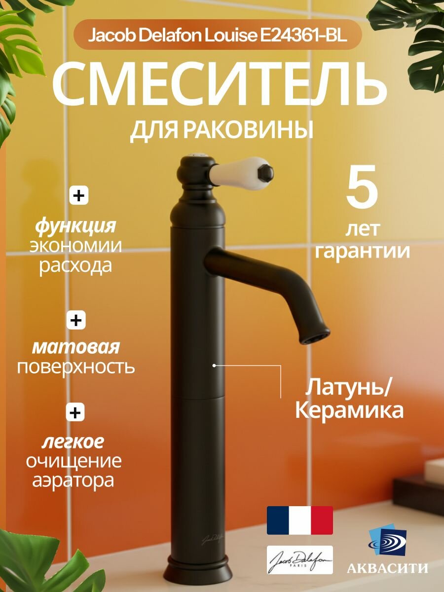 Смеситель для раковины Jacob Delafon Louise E24361-BL