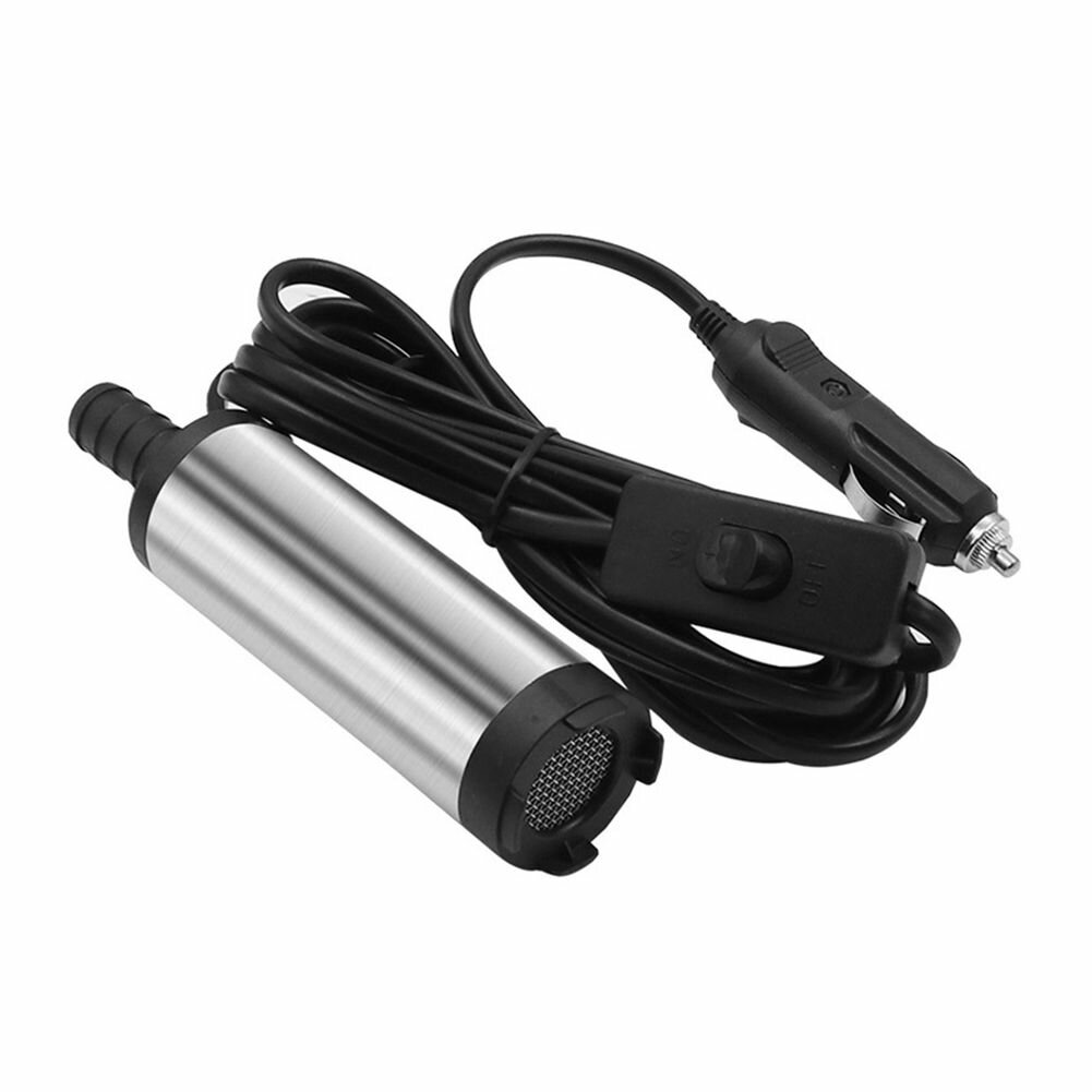 Мини-электрический масляный насос 12 В, нержавеющая сталь, производительность 12 л/мин, напряжение 12 В, диаметр корпуса 38 мм