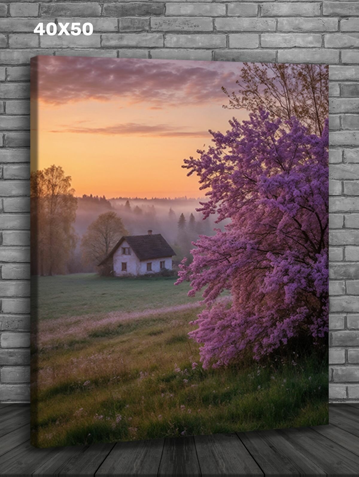 Картина интерьерная на стену "Домик в деревне"