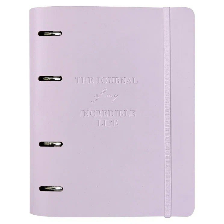 Тетрадь на кольцах в клетку Infolio, Journal, 120 листов, сиреневая