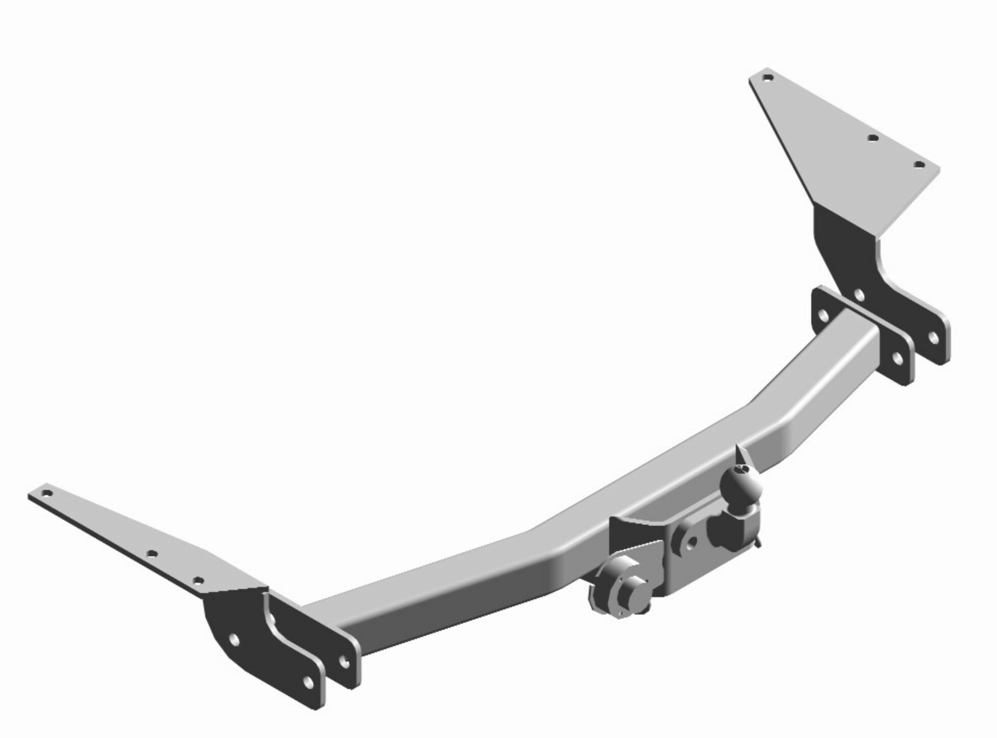 Фаркоп Ssang Yong Rexton 2006-2009 (Пр-во КАМАЗ в Набережных Челнах) фланцевое крепление шара(без электрики) Трейлер.7500