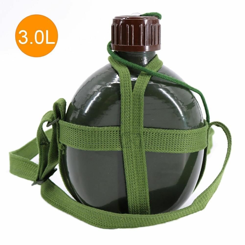 Фляжка армейская алюминиевая для воды тактическая, походная, солдатская