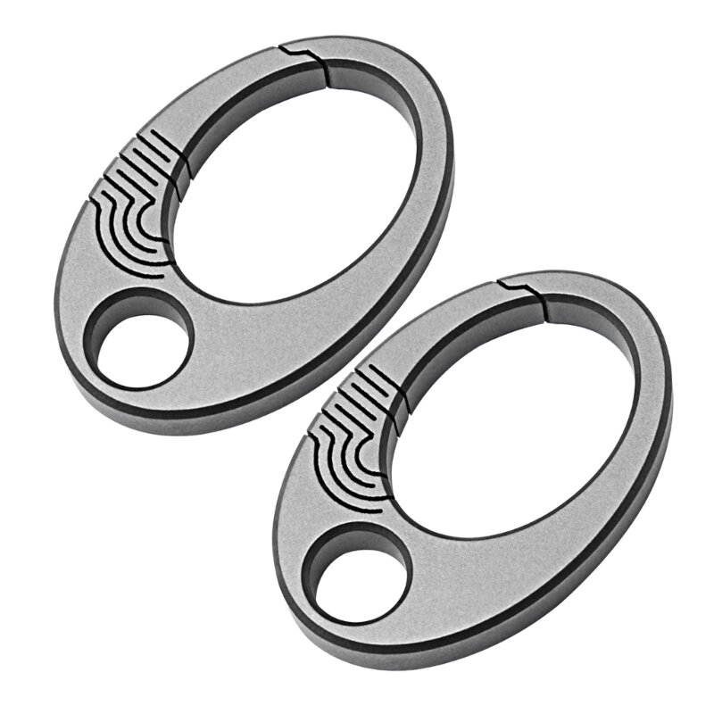 2шт Титановые Брелки Карабин Долговечность Брелки Карабин Наружные Брелки для Кемпинга на Открытом воздухе и Предметы Первой Необходимости