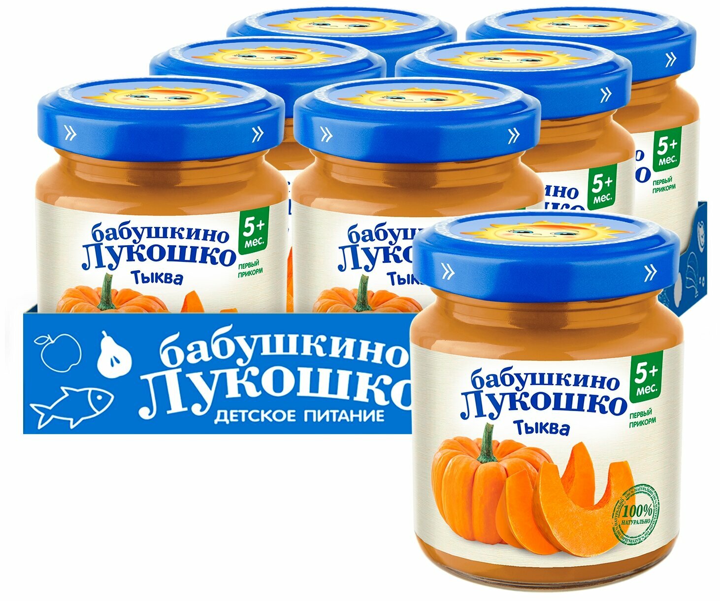 Бабушкино Лукошко тыква, с 5 месяцев, 100 г, 6 шт.
