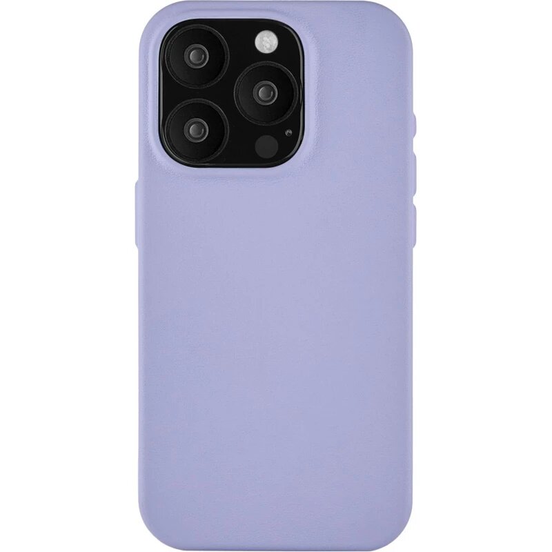 Чехол защитный uBear Capital Leather Case, iPhone 15 Pro, MagSafe, лавандовый