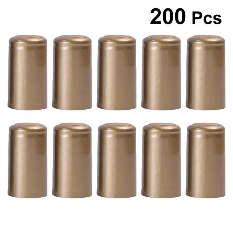 SUNFILI Термоусадочные колпачки для бутылок 200 шт 200pcs gold