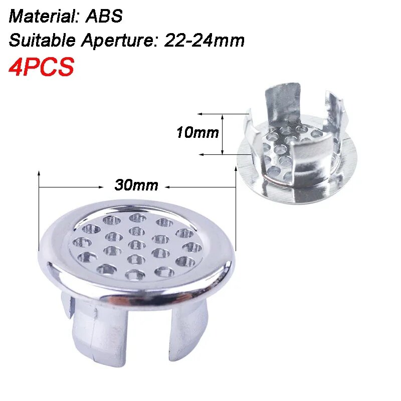 Крышка перелива для раковины серебристого цвета Honeycomb