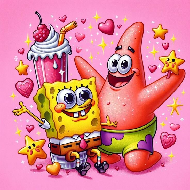 Алмазная живопись "Губка Боб Квадратные Штаны", 5D, круглая, 40x50 см. Производитель: Brose Art.