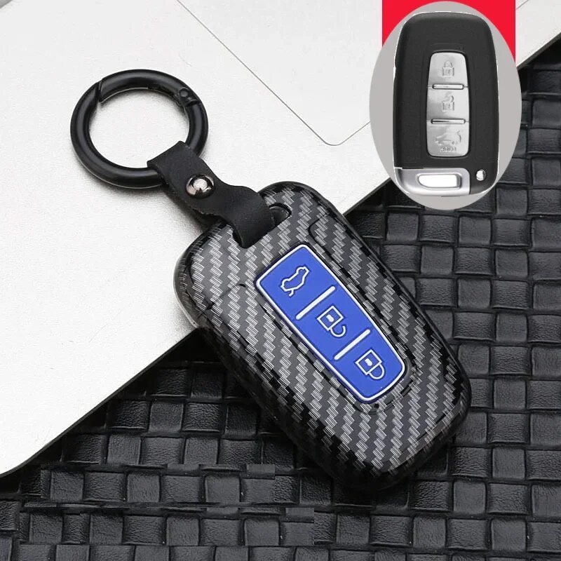 Брелок из АБС-пластика, чехол для ключей от автомобиля, чехол для Kia Forte Rio 3 K2 3 Buttons Blue