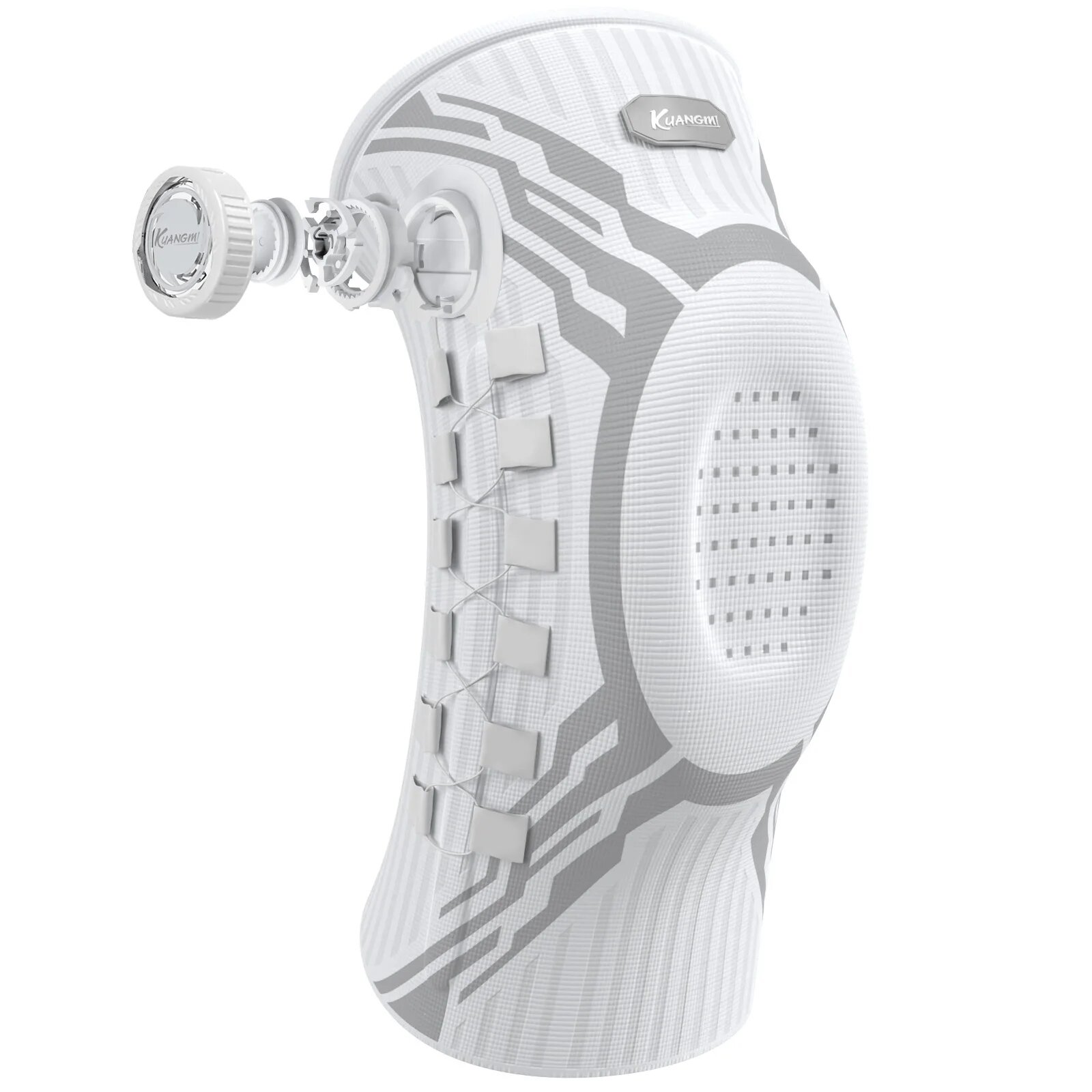 Куангми профессиональный наколенник для спорта Белый, L, X-White Right