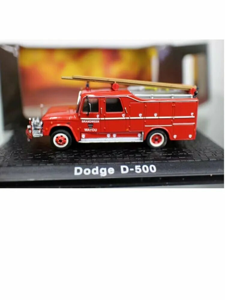 Коллекционная модель легкосплавного автомобиля/1:72/Пожарная машина Dodge D-500 с лестницей