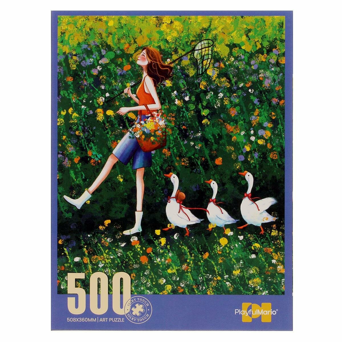 Пазл "Девочка и гуси" 500 элементов, размер коробки 508x360мм