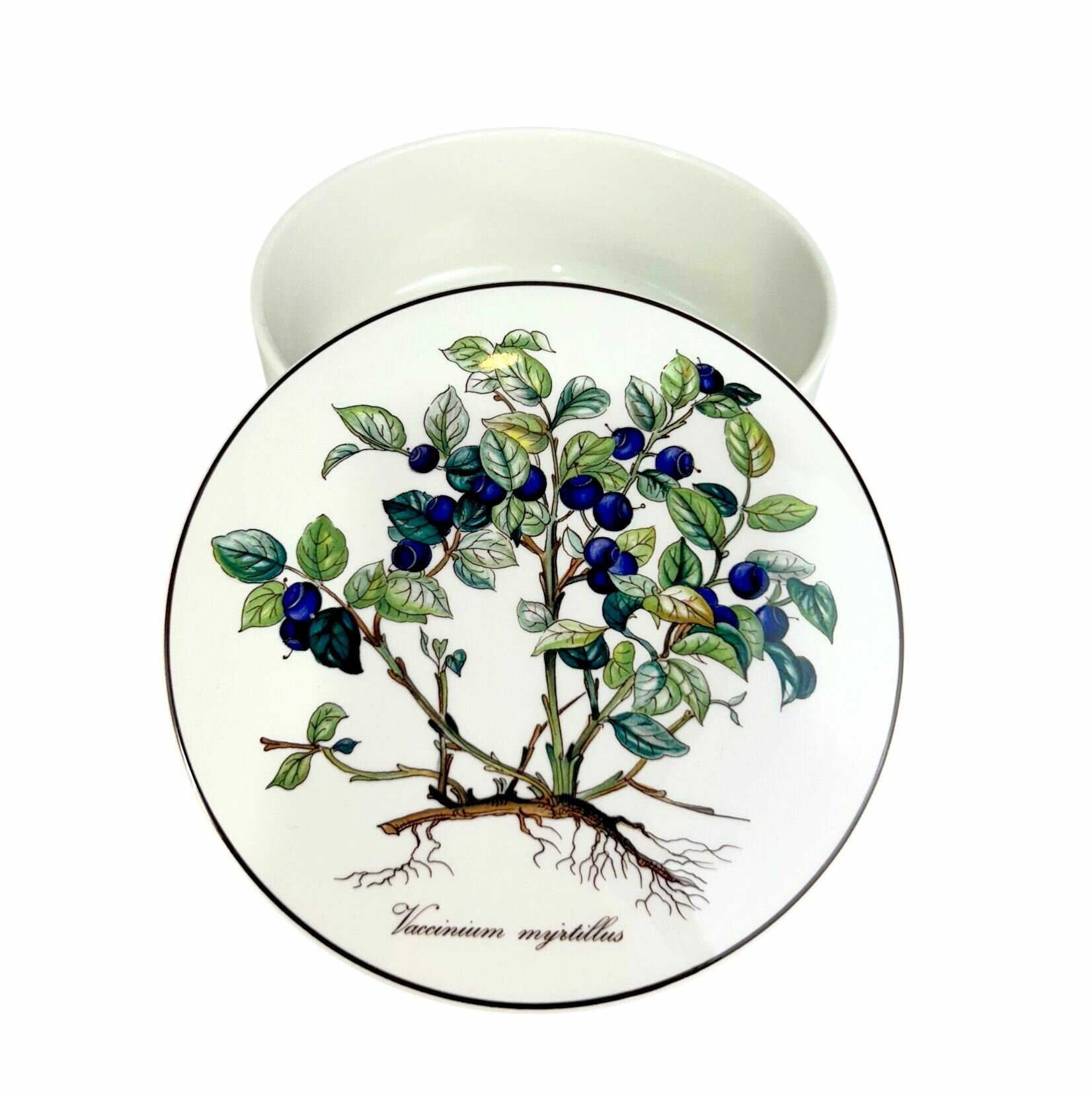 Шкатулка, бонбоньерка винтажная Ботаника, Botanica, фарфор. Германия