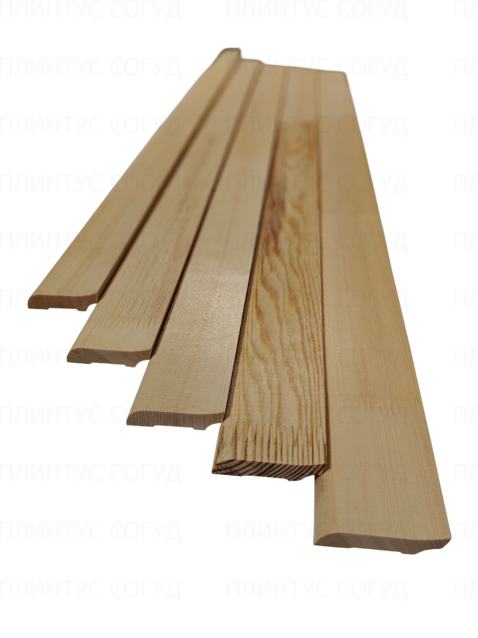Плинтус деревянный напольный (сосна) сорт Экстра (без сучков) 19х65х1000 мм, 5 шт. (Сращенный) Согуд