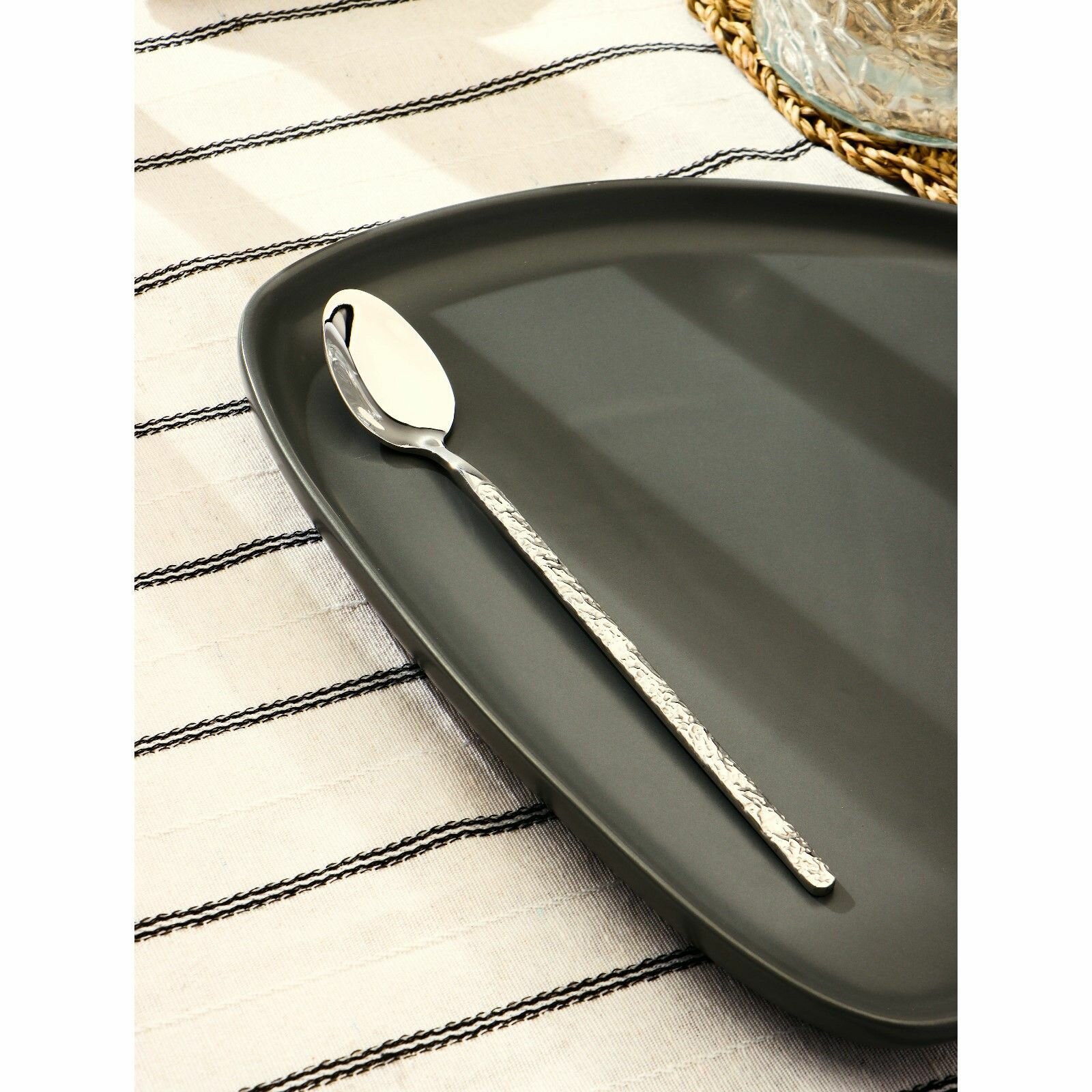 Набор Ложек, 2 шт. барных из нержавеющей стали Олин , длина 21 см, серебристая