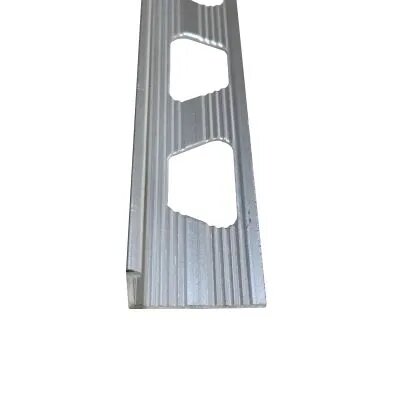 Профиль Г-образный алюминиевый для плитки 6мм 2,7м Серебро матовое