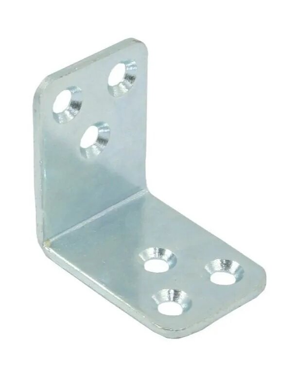 Уголок крепежный 42x42x30 мм, сталь оцинкованная, толщина 2.3 мм