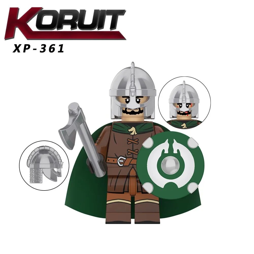 Фигурка Koruit KT1046, набор минифигурки Властелин Колец, Рыцарь Рохан, 8 шт, 4.5 см — фото 1