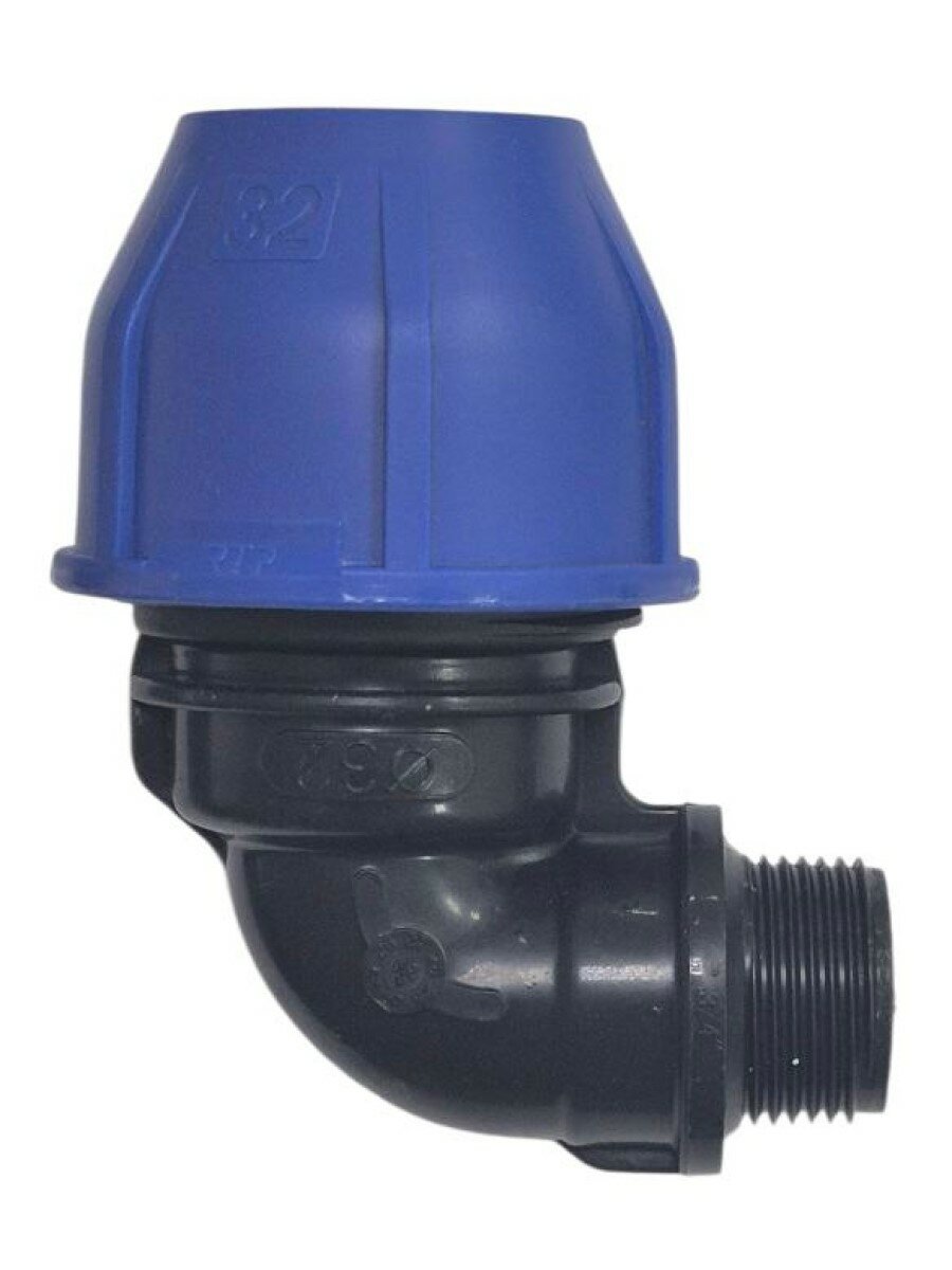 Отвод компрессионный для труб ПНД, НР 32x3/4", PN16 (11560 (RTP))