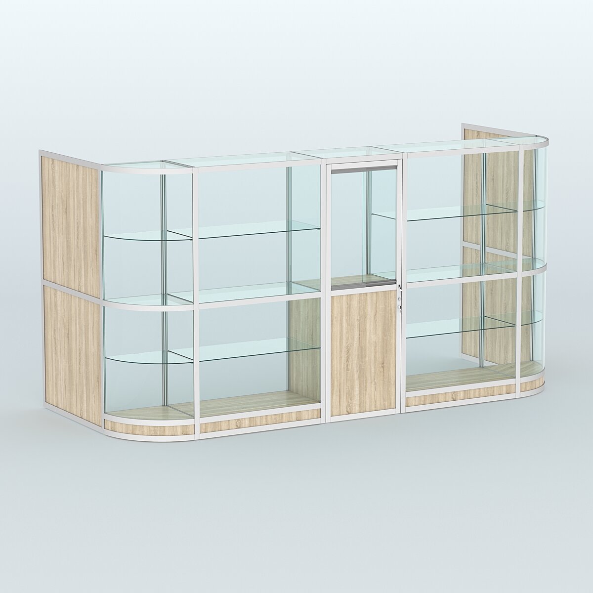 Павильон из профиля пристенный №12г (5,50 кв. м), Дуб Сонома