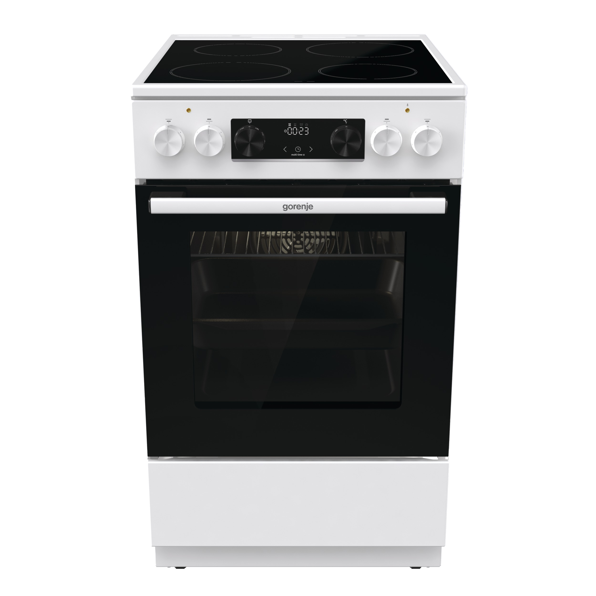 Стеклокерамическая плита Gorenje GEC5C61WG, класс А, Сенсорный программатор IconLED, Очистка паром, белая