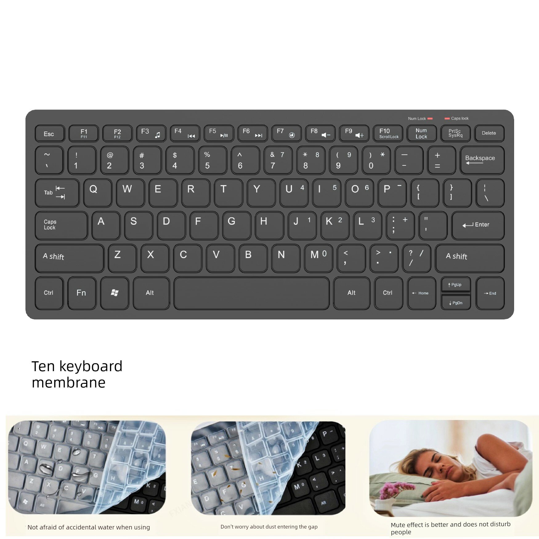 Беспроводной комплект клавиатуры и мыши, тонкая и легкая мини-клавиатура, для настольного компьютера, ноутбука,