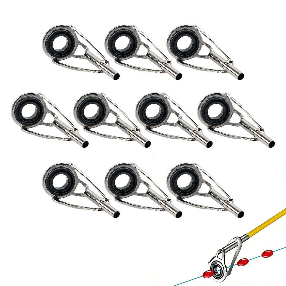 Керамический высокоуглеродистый стальной комплект для рыбалки, верхнее кольцо и передний поводок - 10 штук, упаковка