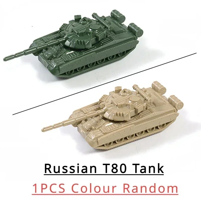 Танк T-80, пластиковая модель 1/144, RUS T80