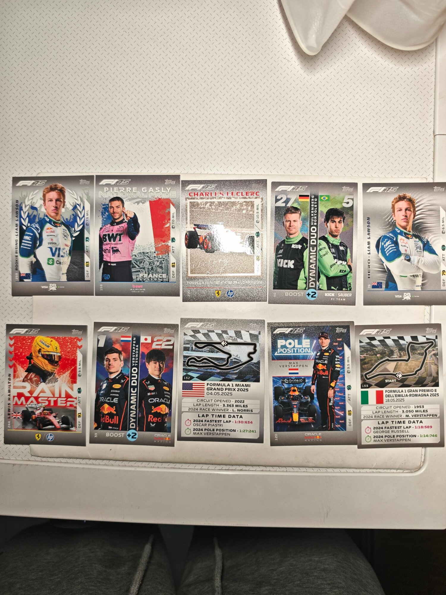Набор стандартных коллекционных карточек Topps 2025 Tubro Attax F1