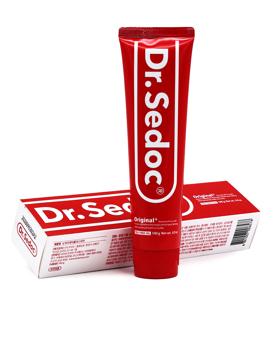 LION Зубная паста с экстрактом масла чайного дерева Dr. Sedoc Original Plus Toothpaste, 140 г