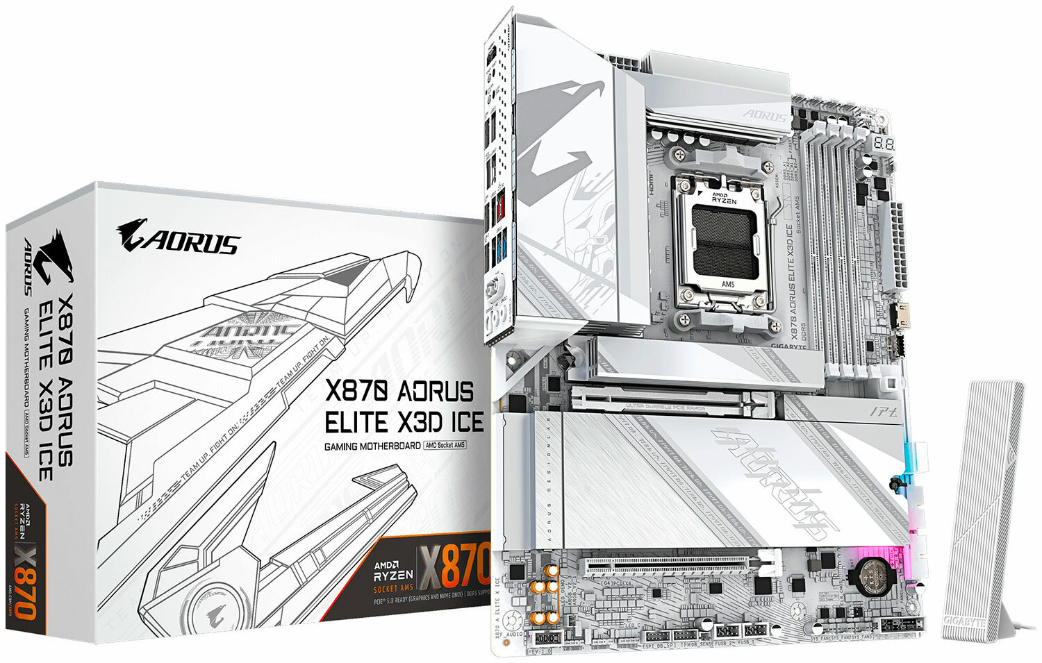 Материнская плата Gigabyte X870 AORUS ELITE X3D ICE (AM5, ATX)