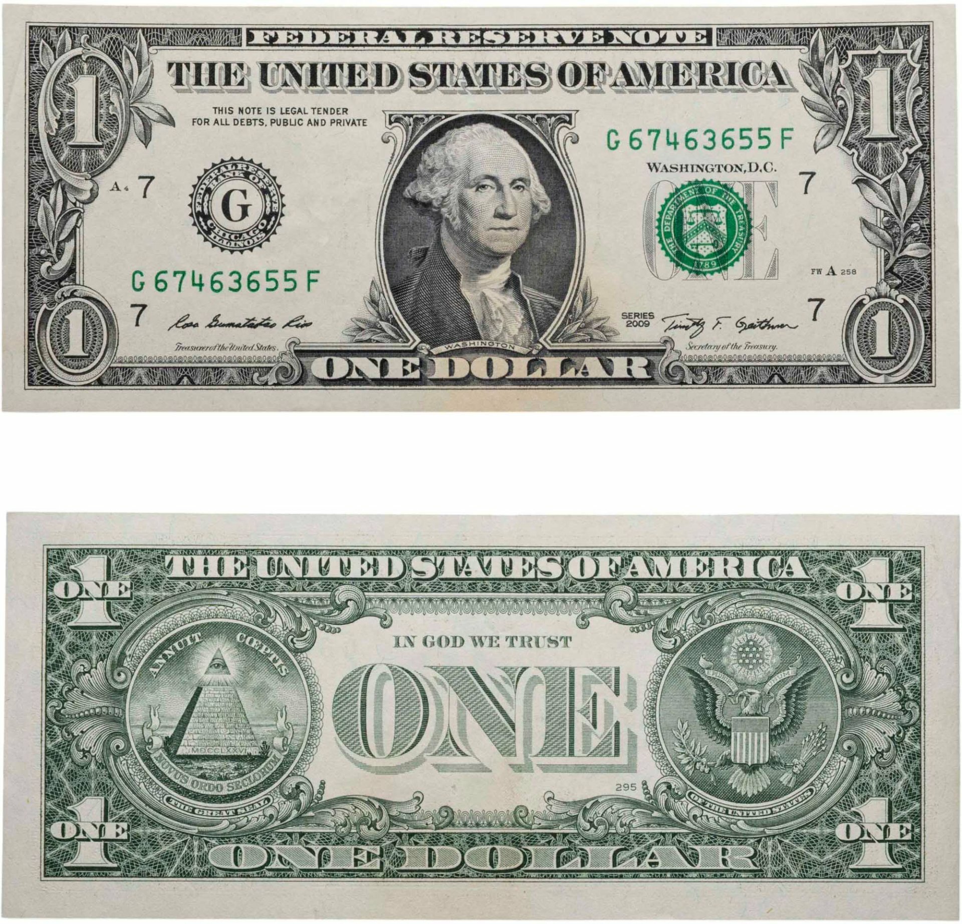 США 1 доллар 2009 Pick 530 G-Чикаго