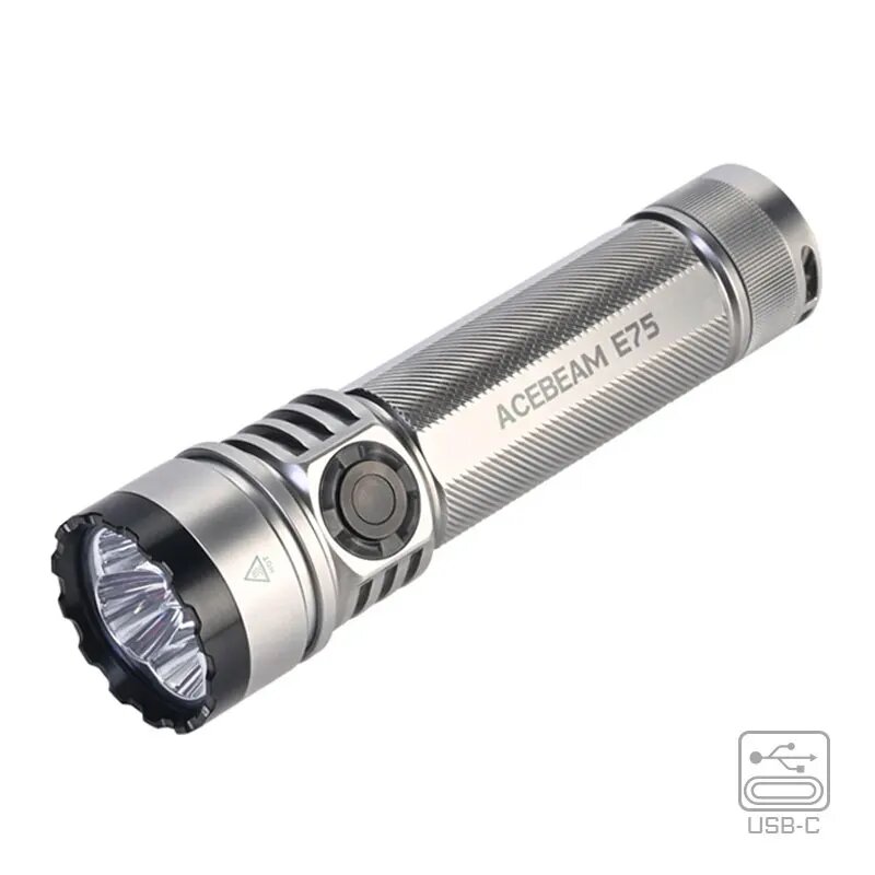 ACEBEAM E75 Фонарик алюминиевый 4500lm Bronze-Silver, 5000k