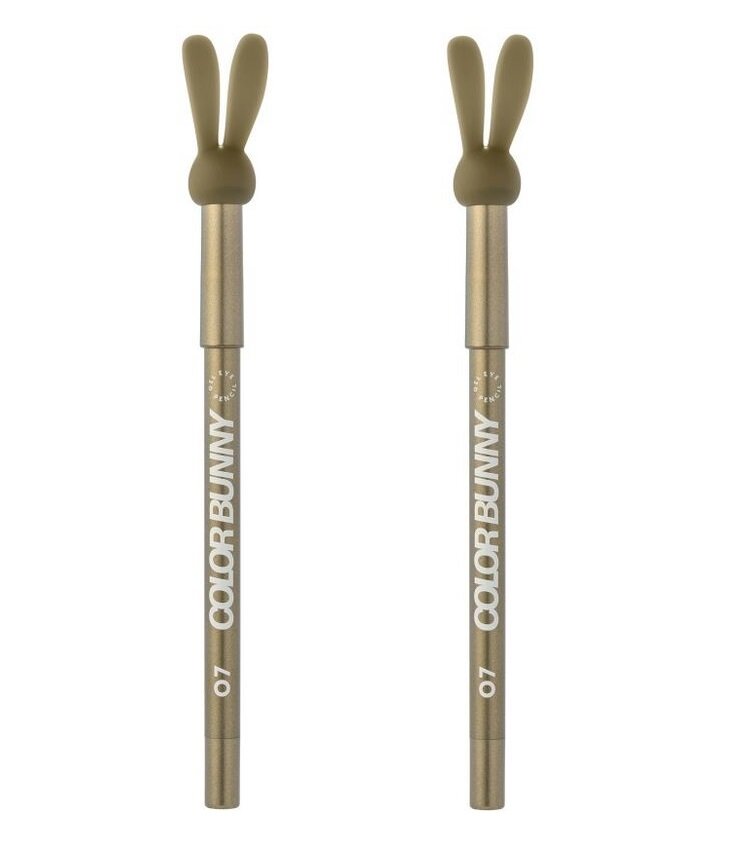 Карандаш Love Generation для глаз гелевый Gel Eye Pencil Color Bunny, тон 07 оливковый с золотым шиммером, 1,3 г - 2 шт