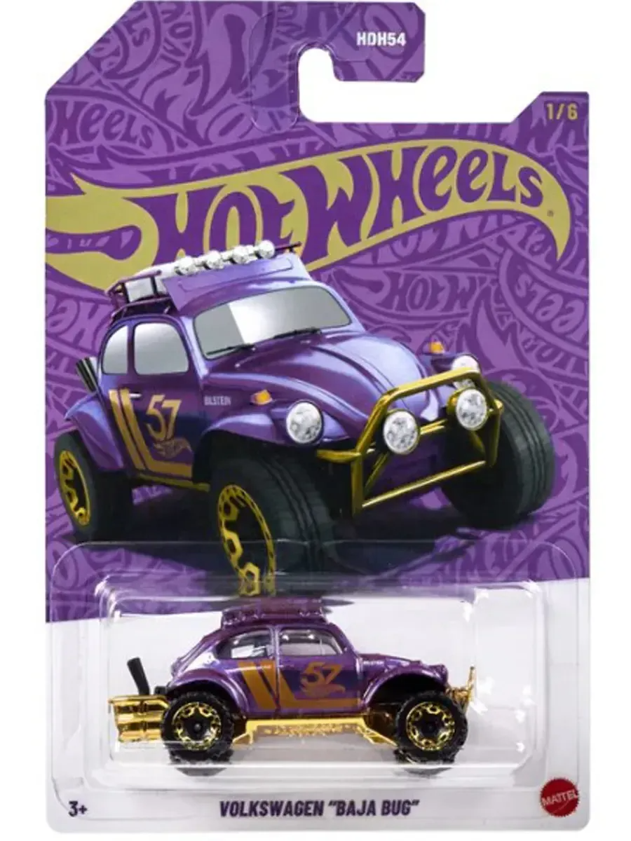 Машинка Hot Wheels "Volkswagen Baja Bug", премиум-класс, металлическая, коллекционная, 1:64