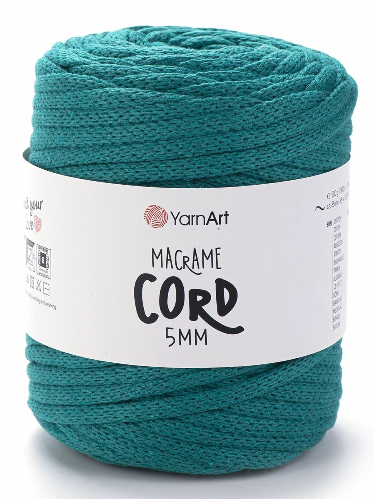 Ярнарт Пряжа Макраме корд 5мм (Macrame Cord 5mm)