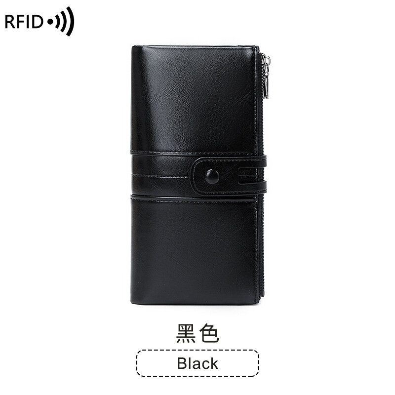 ZY Клатч Большой объем ПУ Кожа Вышивка Молния RFID