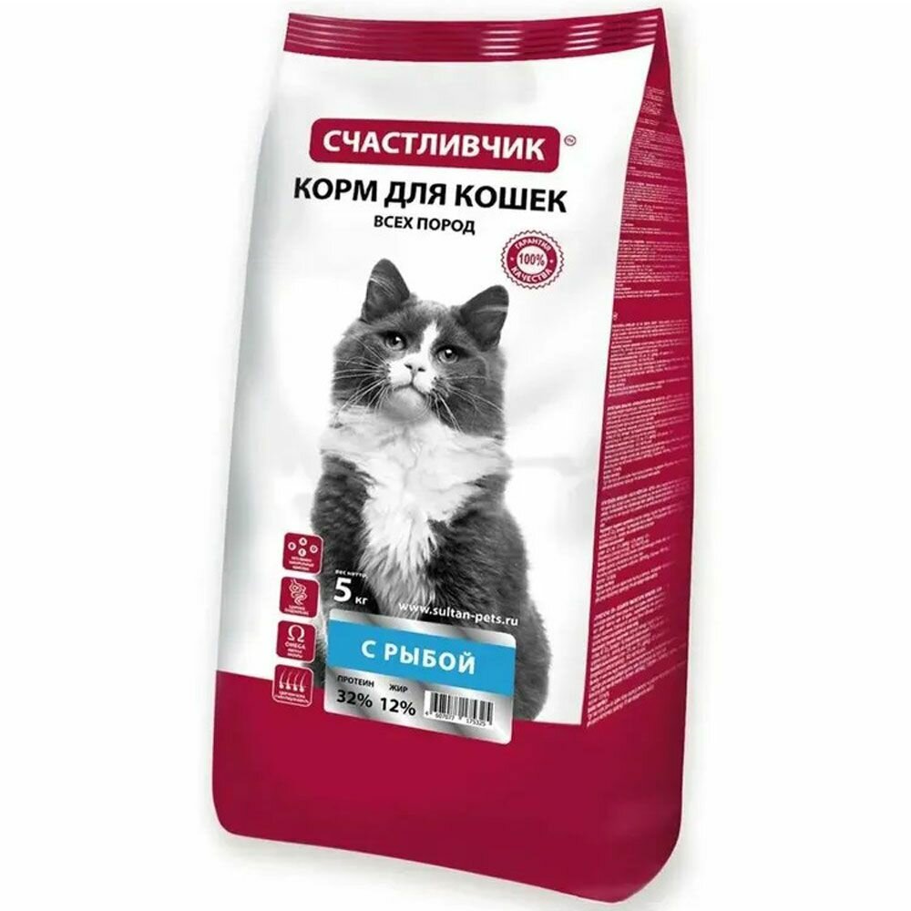 Корм сухой для кошек 5кг Рыба